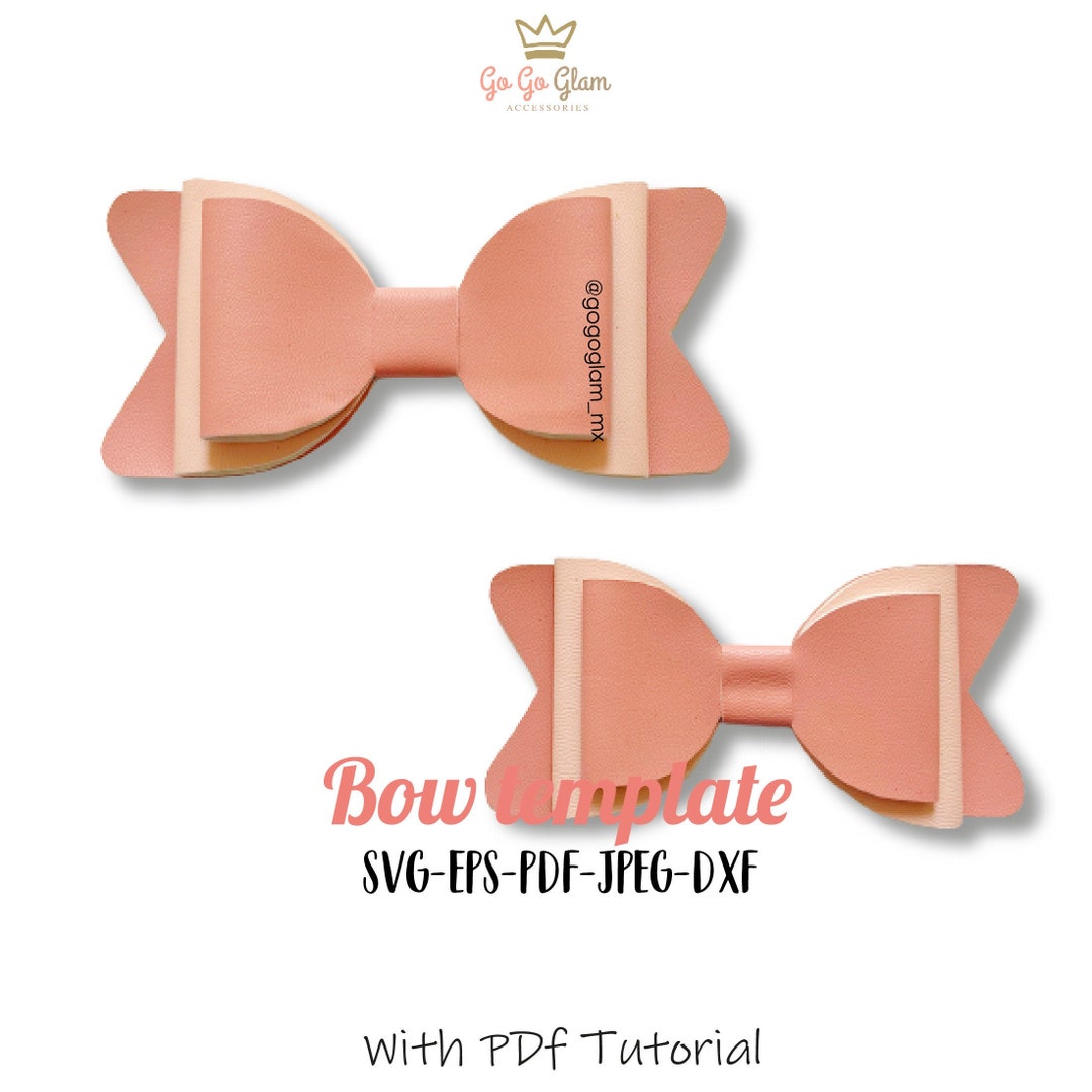 Svg Bow Template, Bow File for Cricut, Digital Bow Pattern, Girl Bow ...
