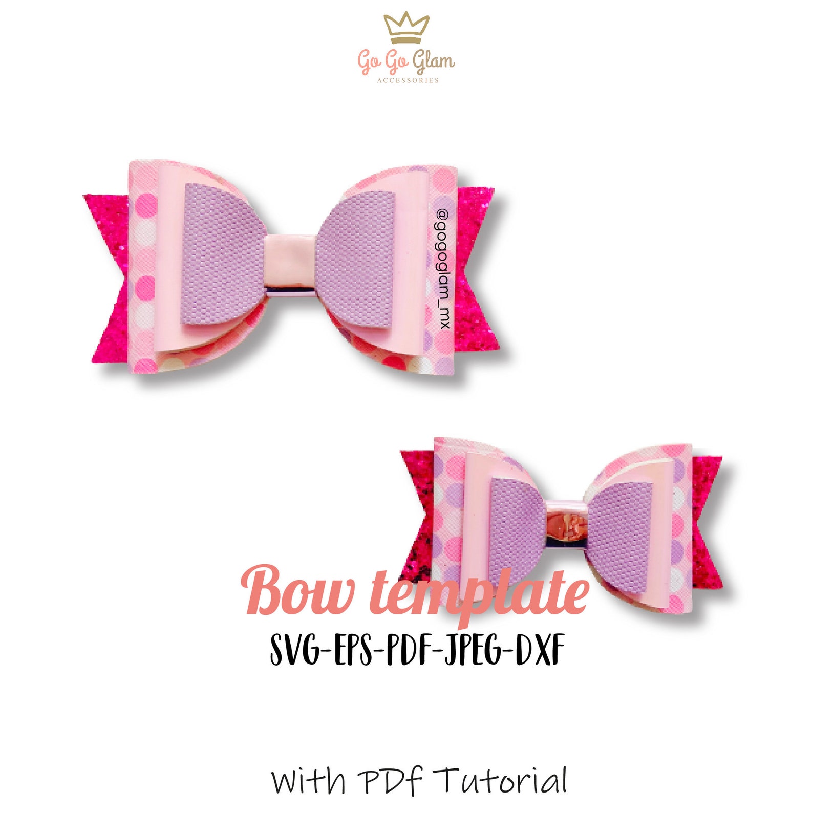 Three Layer Bow Template Svg Hair Bow Digital Bow Die Svg - Etsy