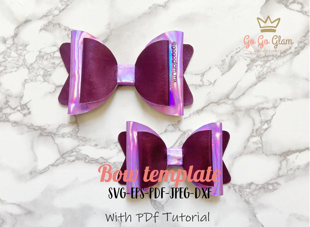 Svg Bow Template, Maxi Bow Template, Bow File Cricut, Diy Bow Pattern ...