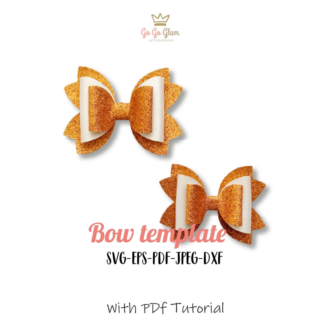 Mini Now Pattern, Svg Bow Template, Pdf Mini Bow Pattern, Die Cut for ...