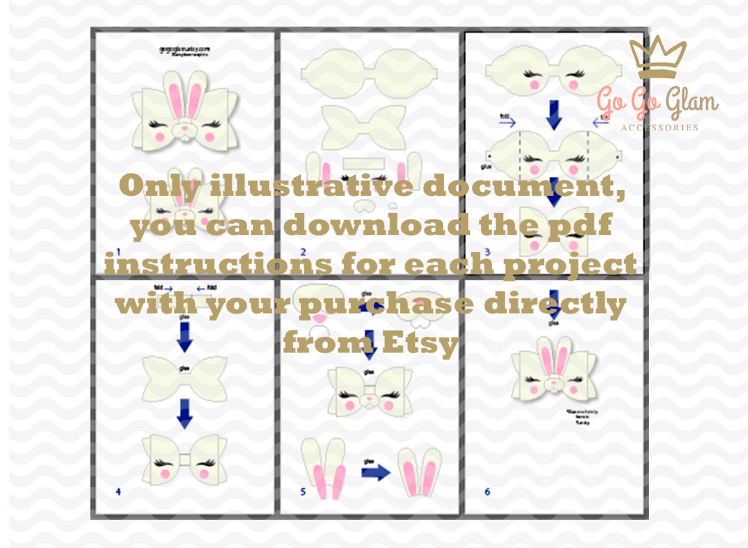 Easter Svg Bow Bunny Svg Bow Bunny Bow Template Diy Bunny | Etsy