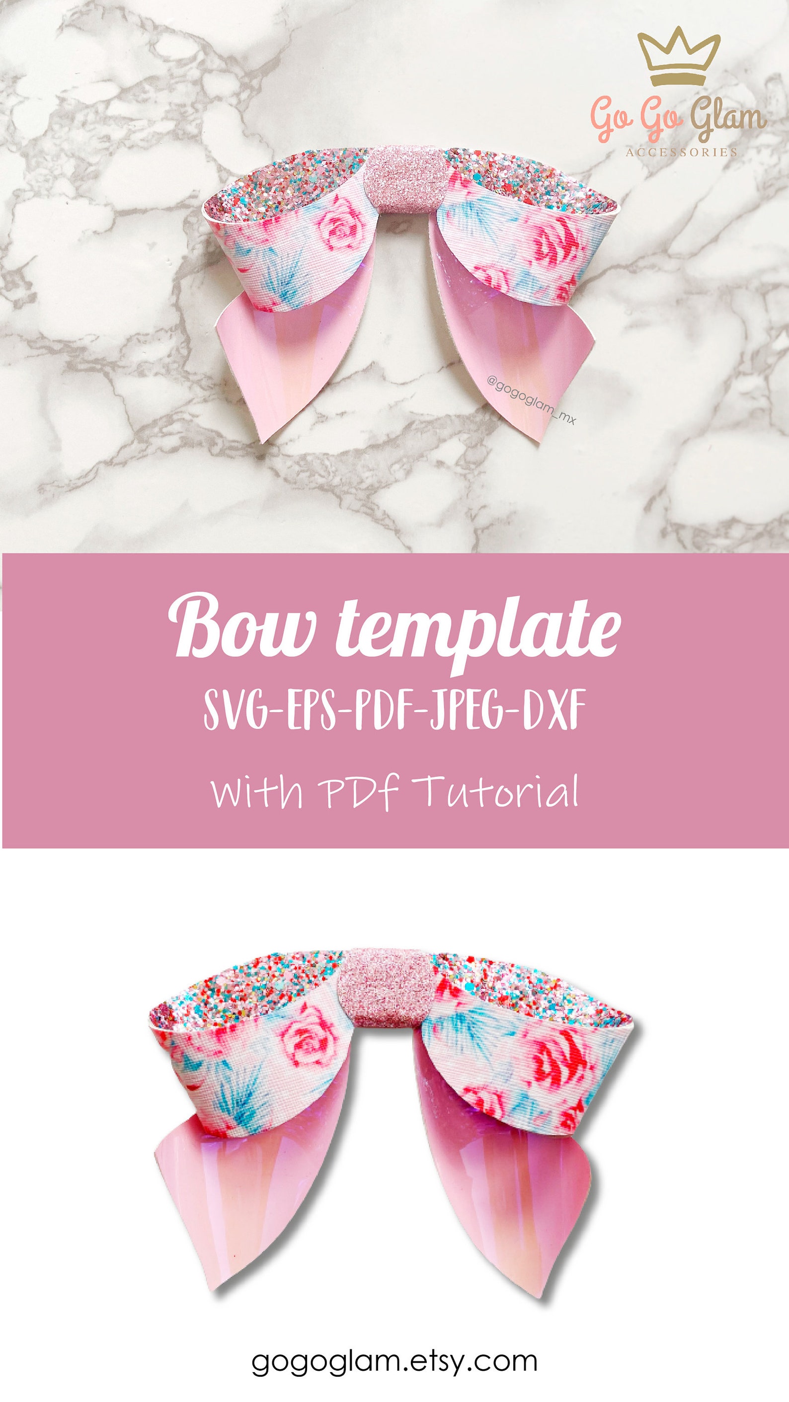 Large bow svg SVG large bow template pdf large bow cutting | Etsy