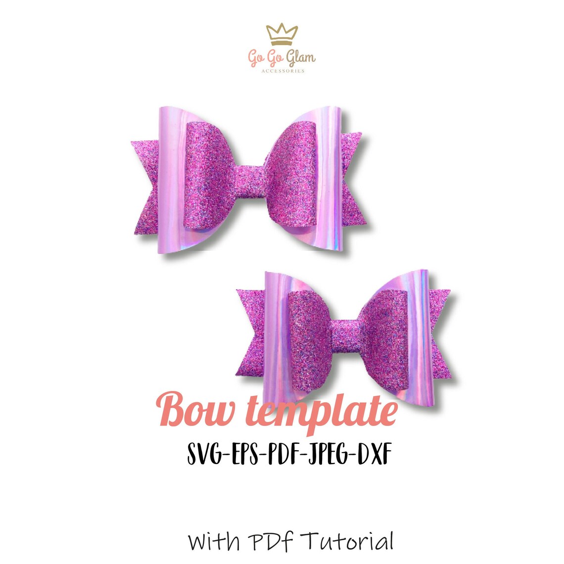 Bow Template SVG Svg Pattern Bow Pdf Diy Bow Pdf Eps Bow | Etsy