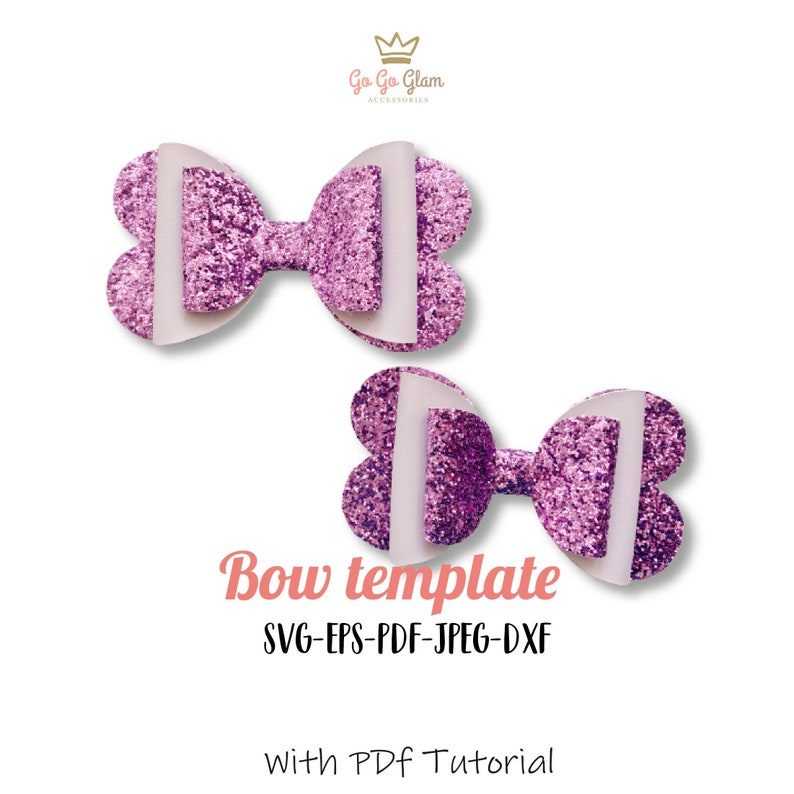 Heart Bow Svg Svg Bow Template Pdf Pattern Bow Pdf Diy Bow | Etsy