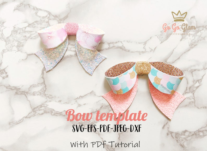 SVG Bow Template Cut File Bow Cricut Bow Pattern Pdf Bow - Etsy