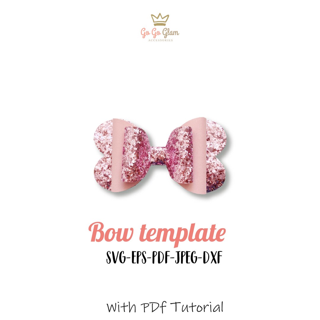 Svg Bow Template, Pdf Pattern Bow, Cutting Machine Bow, Pdf Diy Bow - Etsy