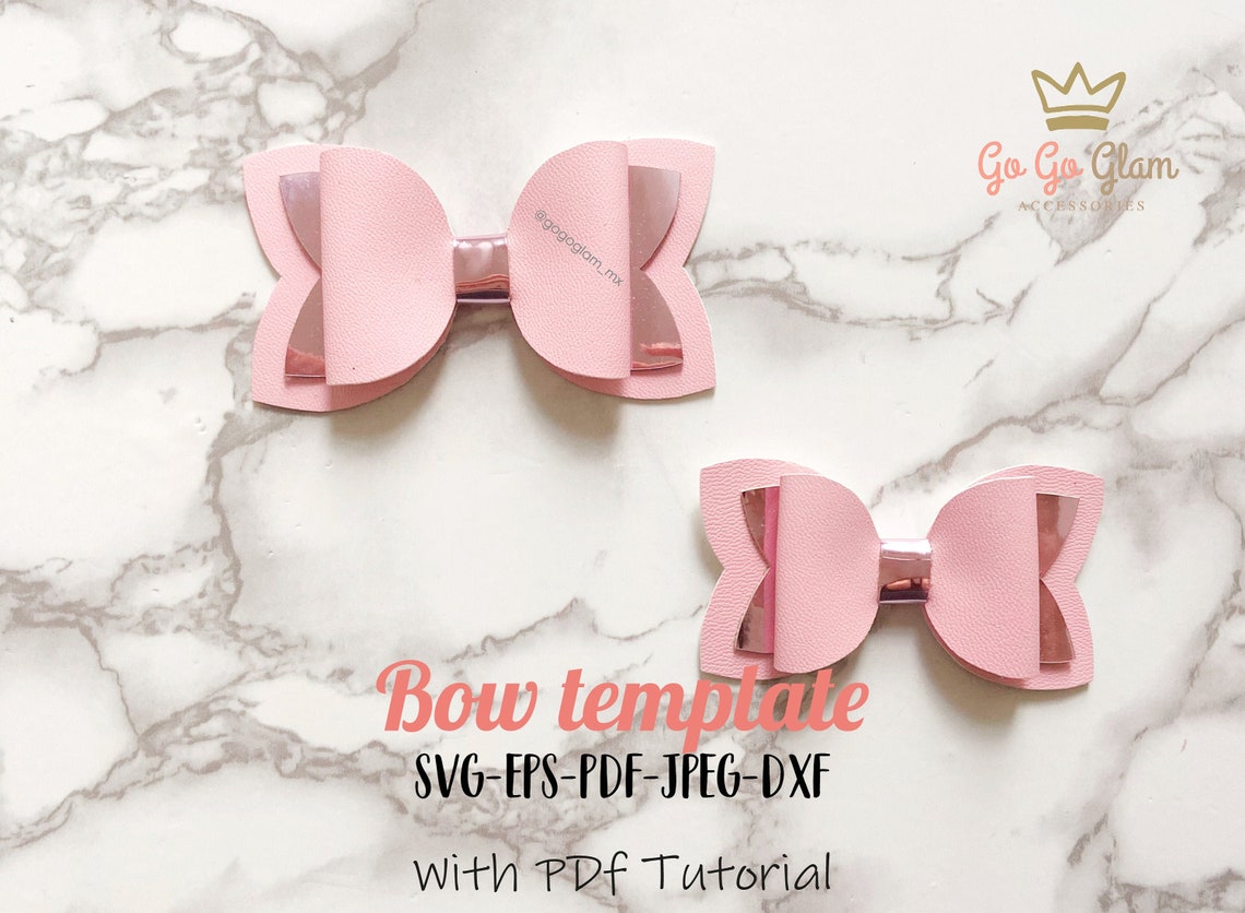 Girl Bow Template Svg Bow Template Girl Bow Pdf Cutting - Etsy