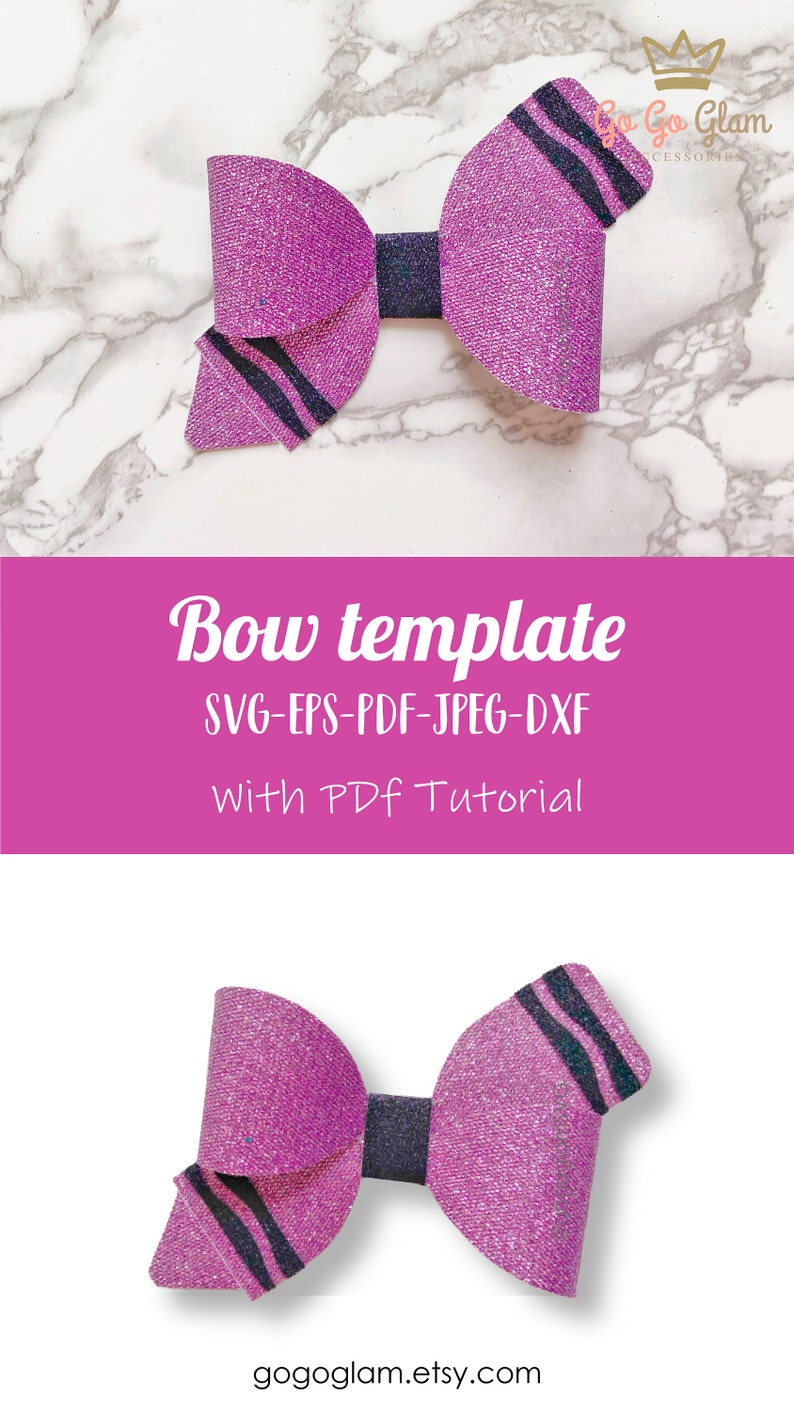 Crayon Bow Svg Crayon Bow Template Back to School Svg Bow - Etsy