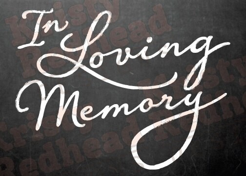 Printable Chalkboard in Loving Memory Decor - Etsy