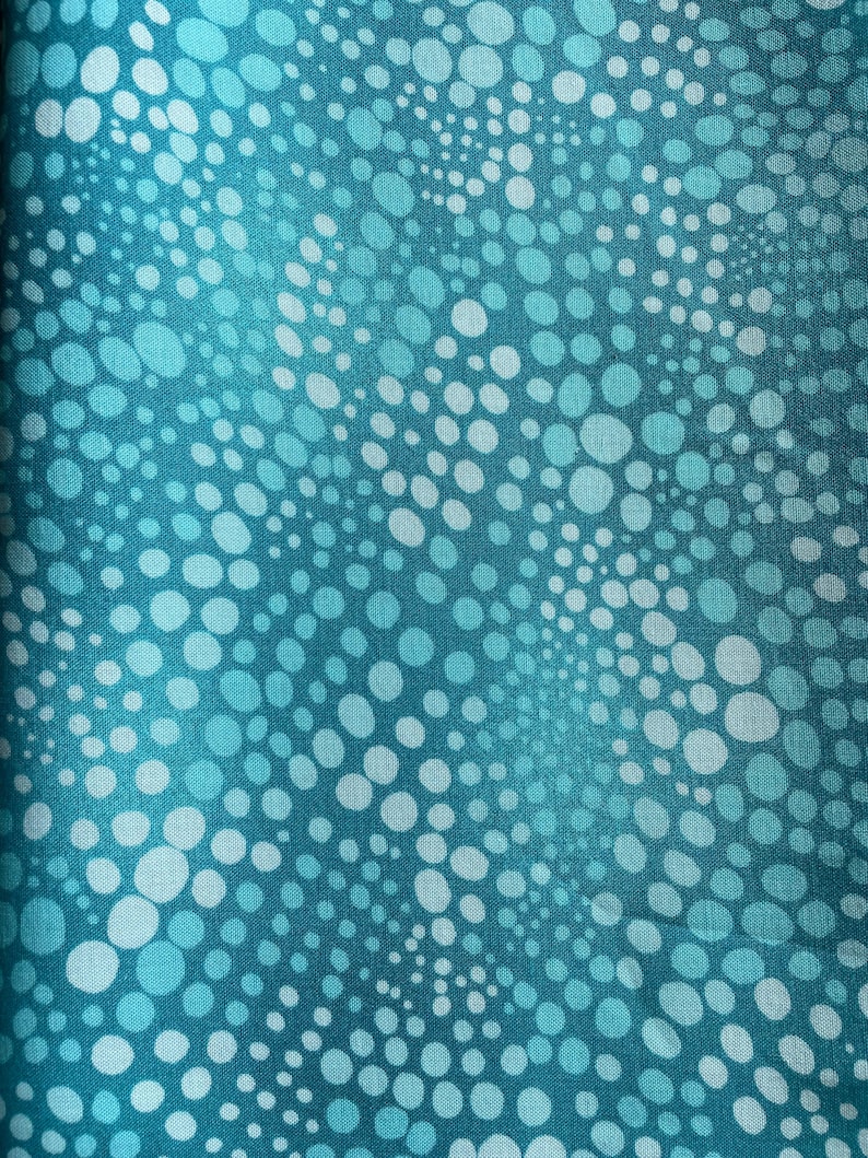 Teal Dot to Dot 118” X 108” Cotton Kingsize Wideback by Blank Studio E ...