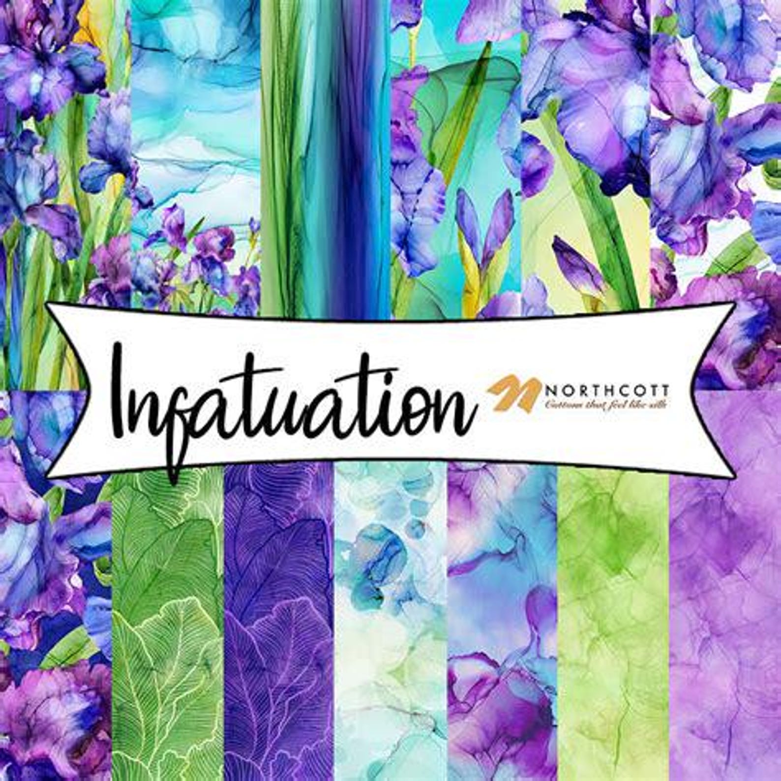 Infatuation Iris Panel by Northcott Fabrics 24” X 43” - Etsy