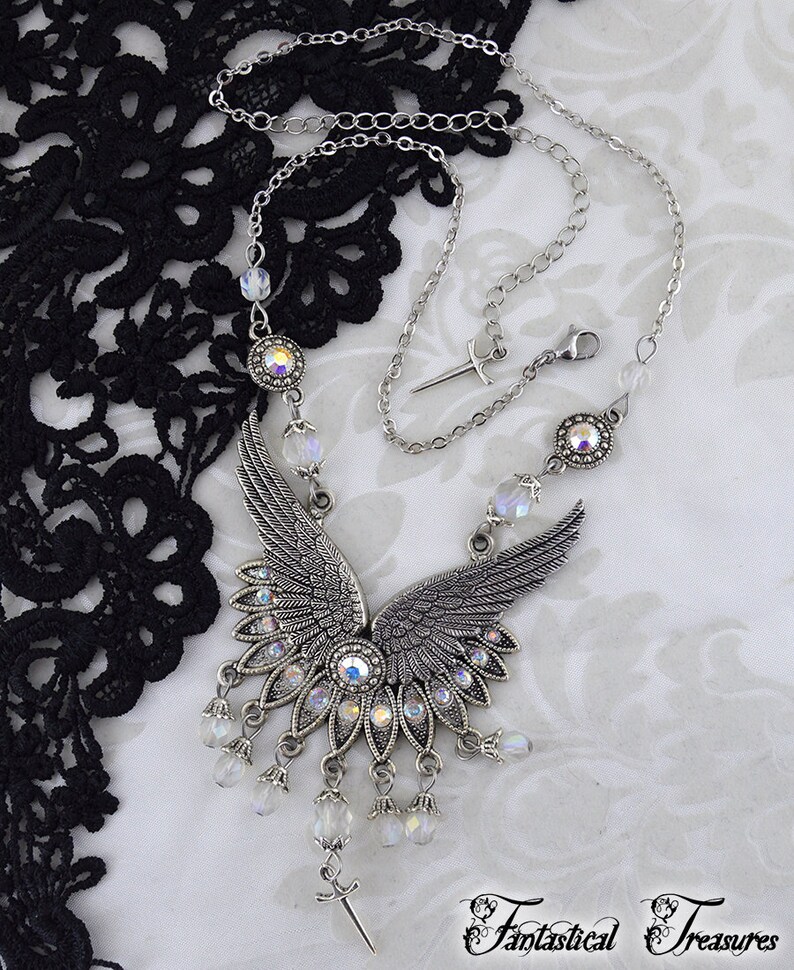 Fallen Gothic Angel Statement Necklace | Etsy