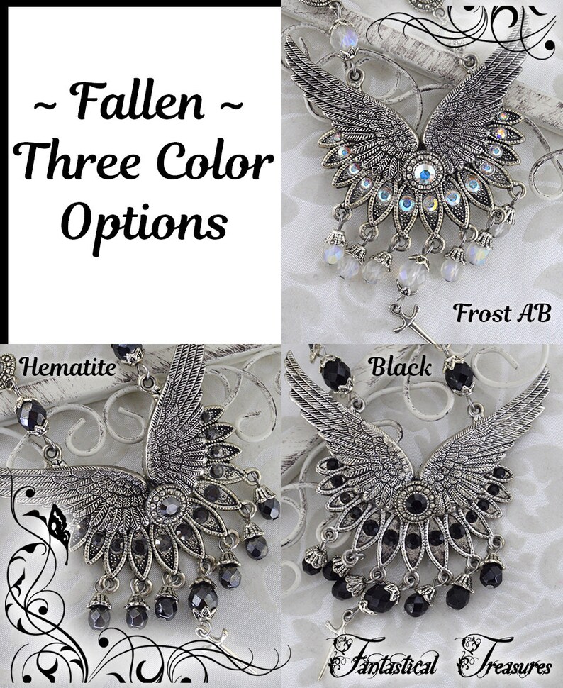 Fallen Gothic Angel Statement Necklace - Etsy