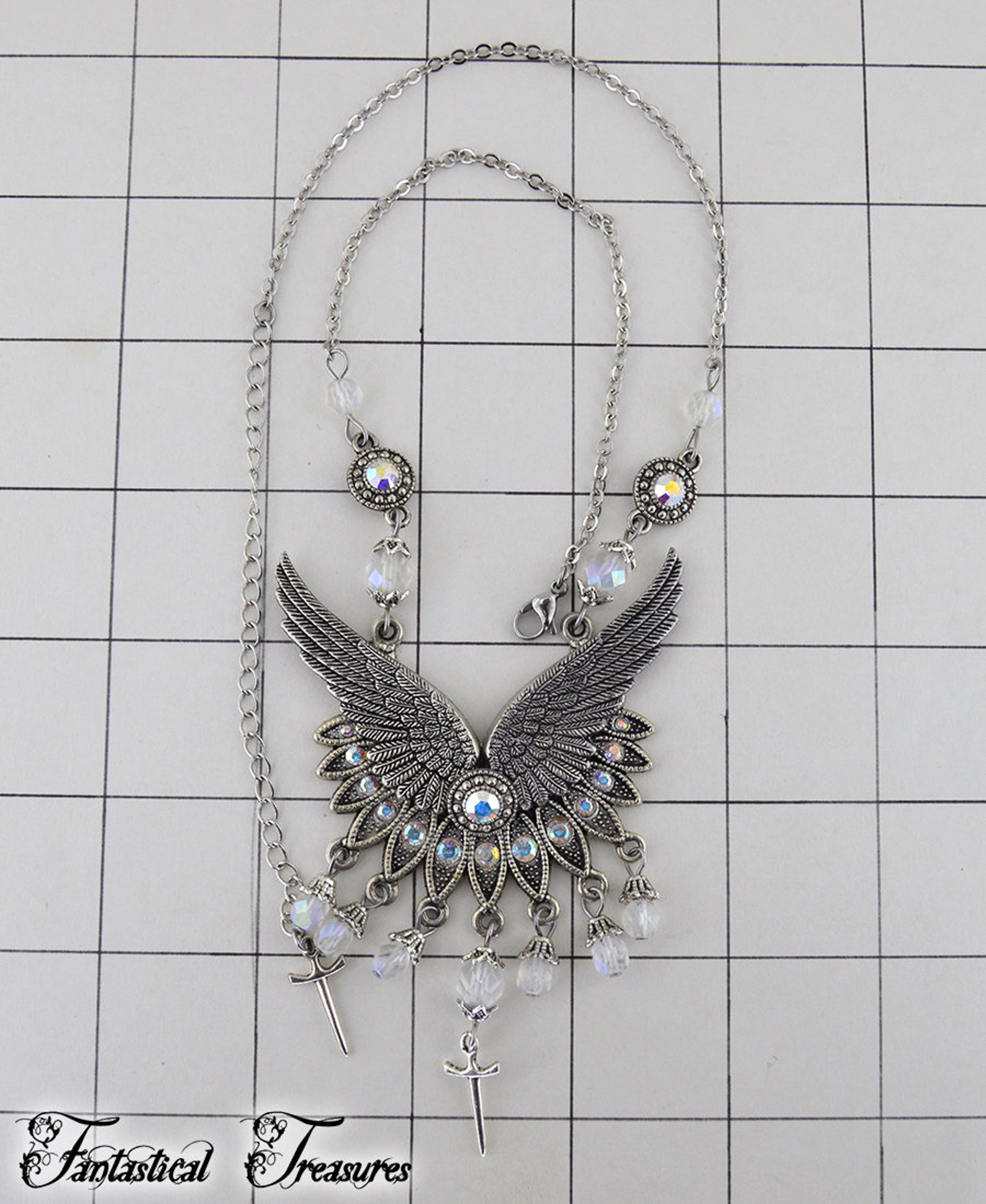 Fallen Gothic Angel Statement Necklace - Etsy