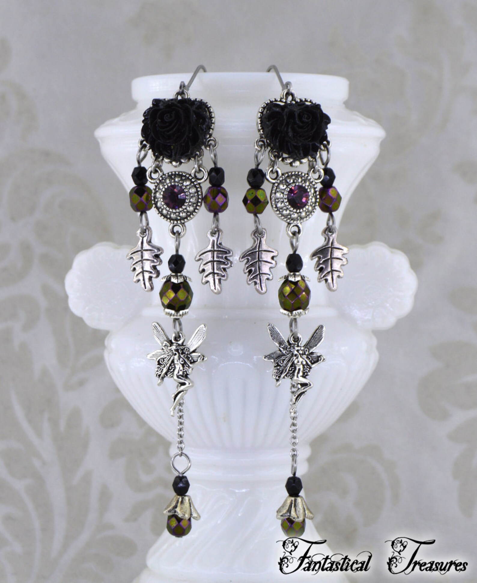 Fantasy Fairy Earrings Fae Queen Long Fantasy Earrings | Etsy