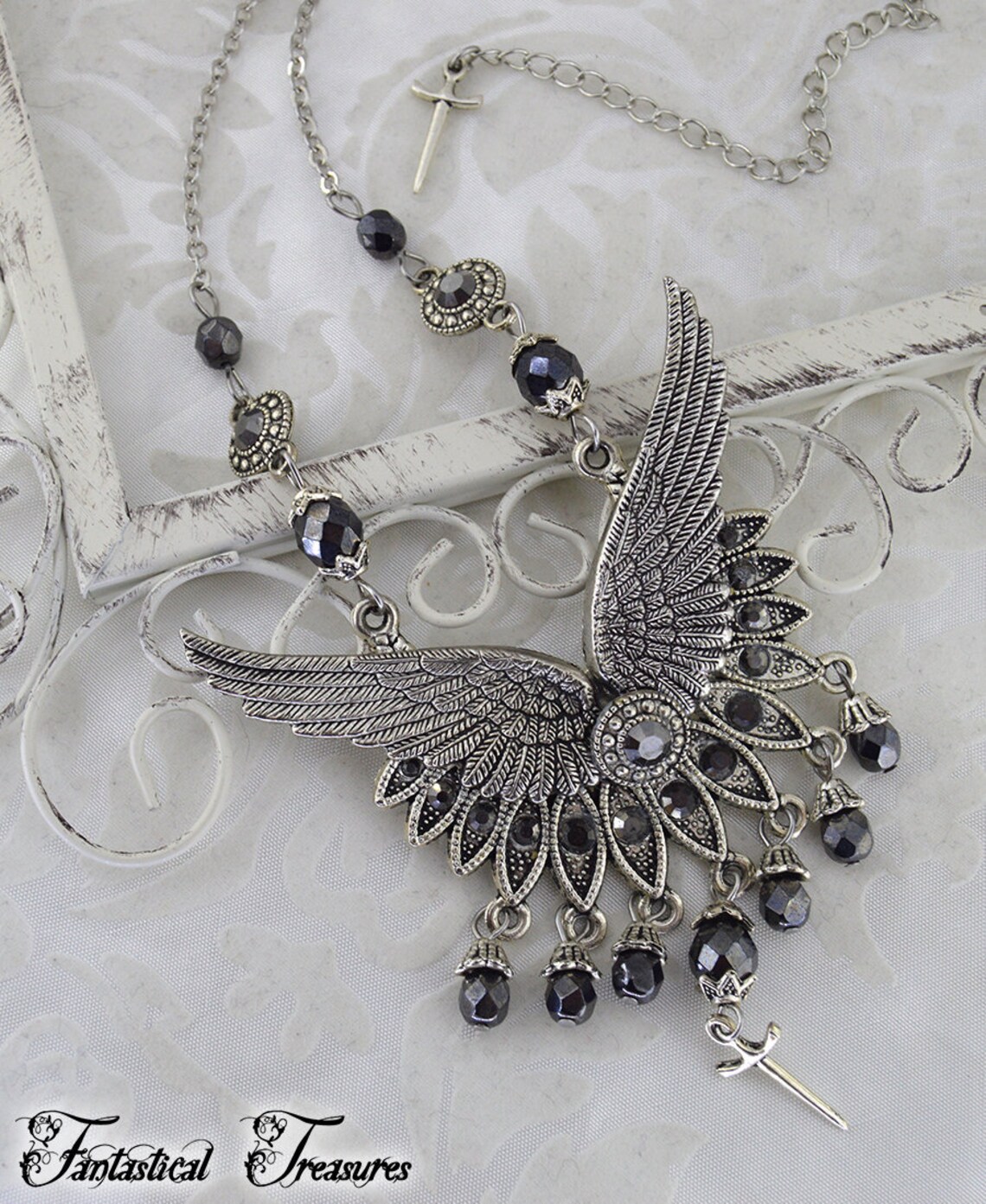 Fallen Gothic Angel Statement Necklace - Etsy