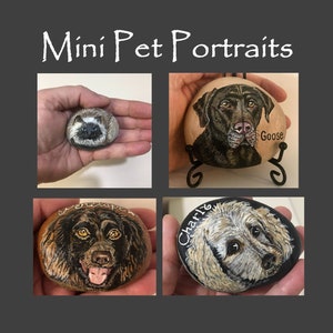 Custom Orders for Mini Pet Portraits on Rocks, Commissions for Tiny ...