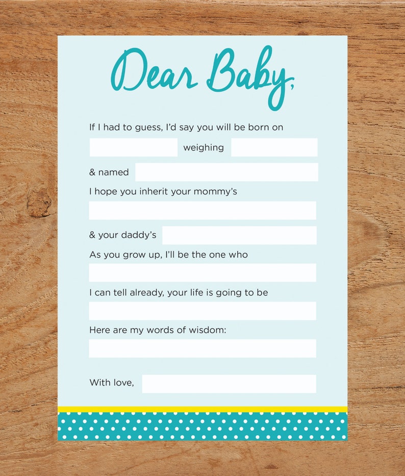 Dear Baby Cards - Etsy