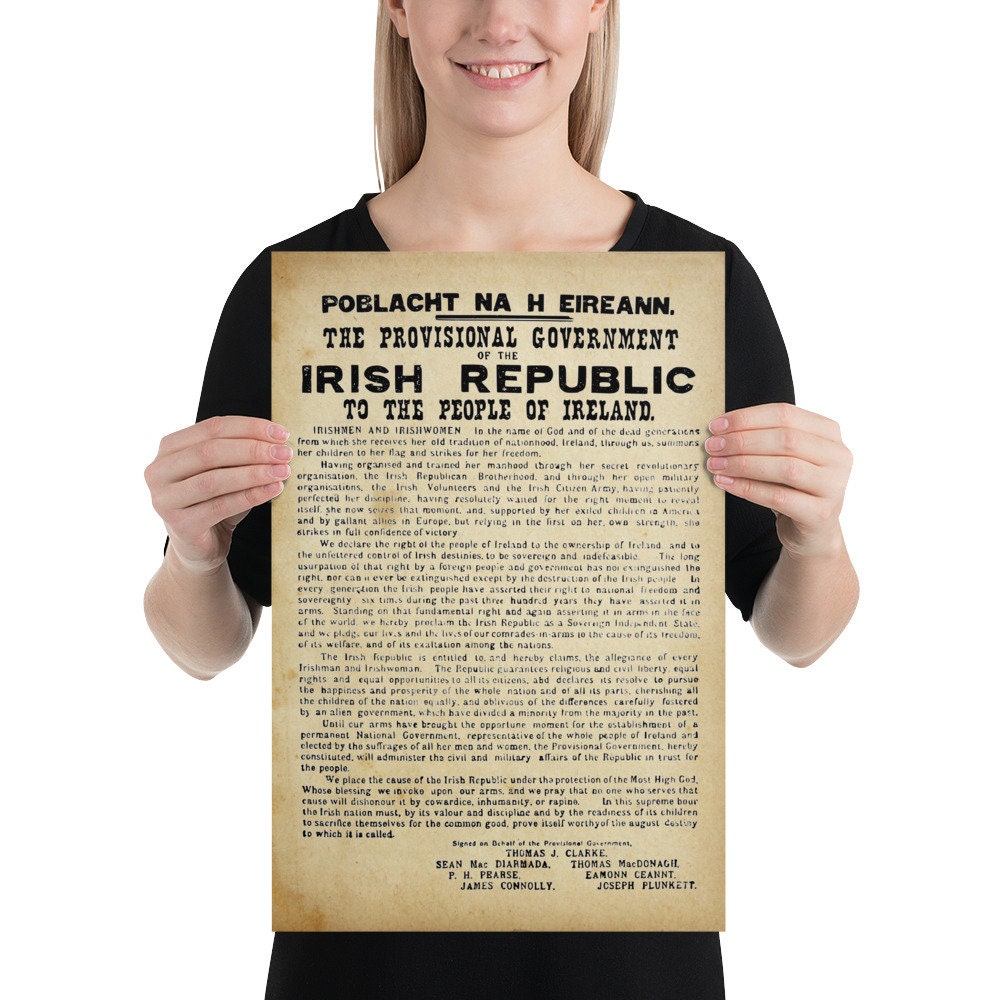 1916 Proclamation of the Irish Republic Historical 1916 Easter Rising ...