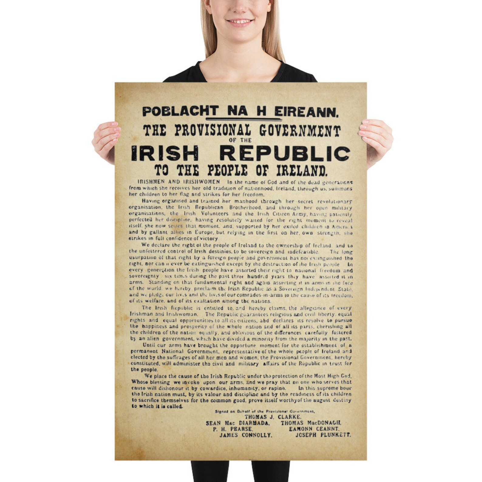1916 Proclamation of the Irish Republic Historical 1916 Easter Rising ...