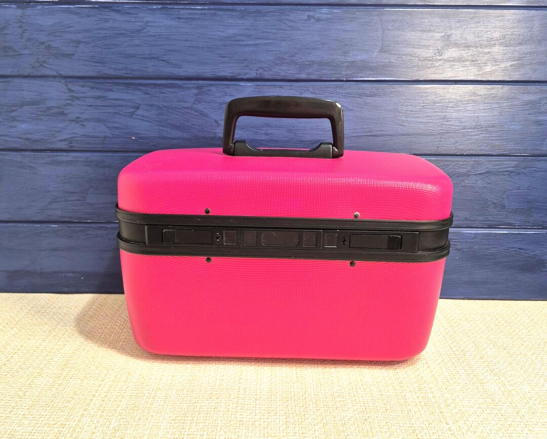 Vintage Large Hot Pink Vanity Case - Etsy