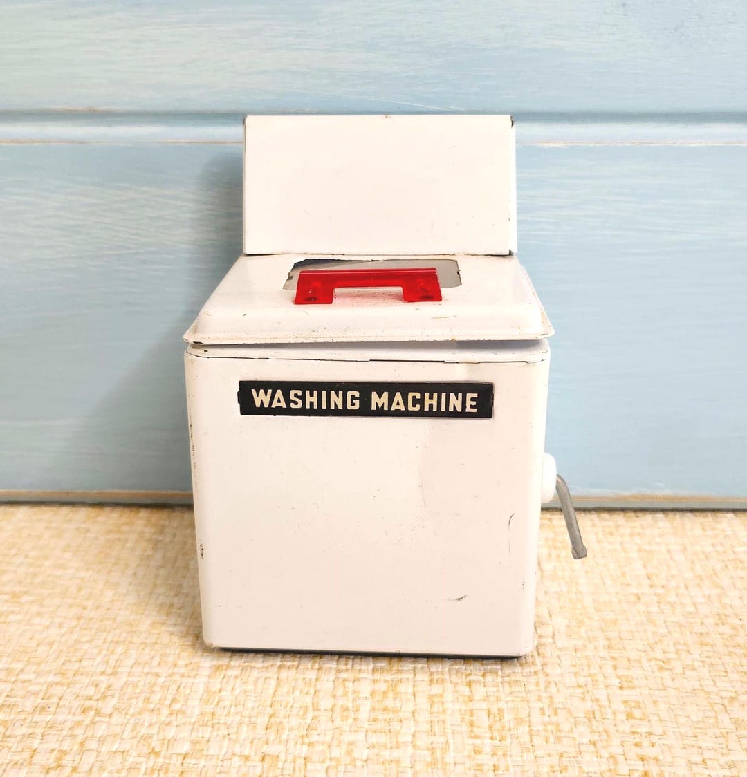 Vintage Toy Tin White Washing Machine - Etsy