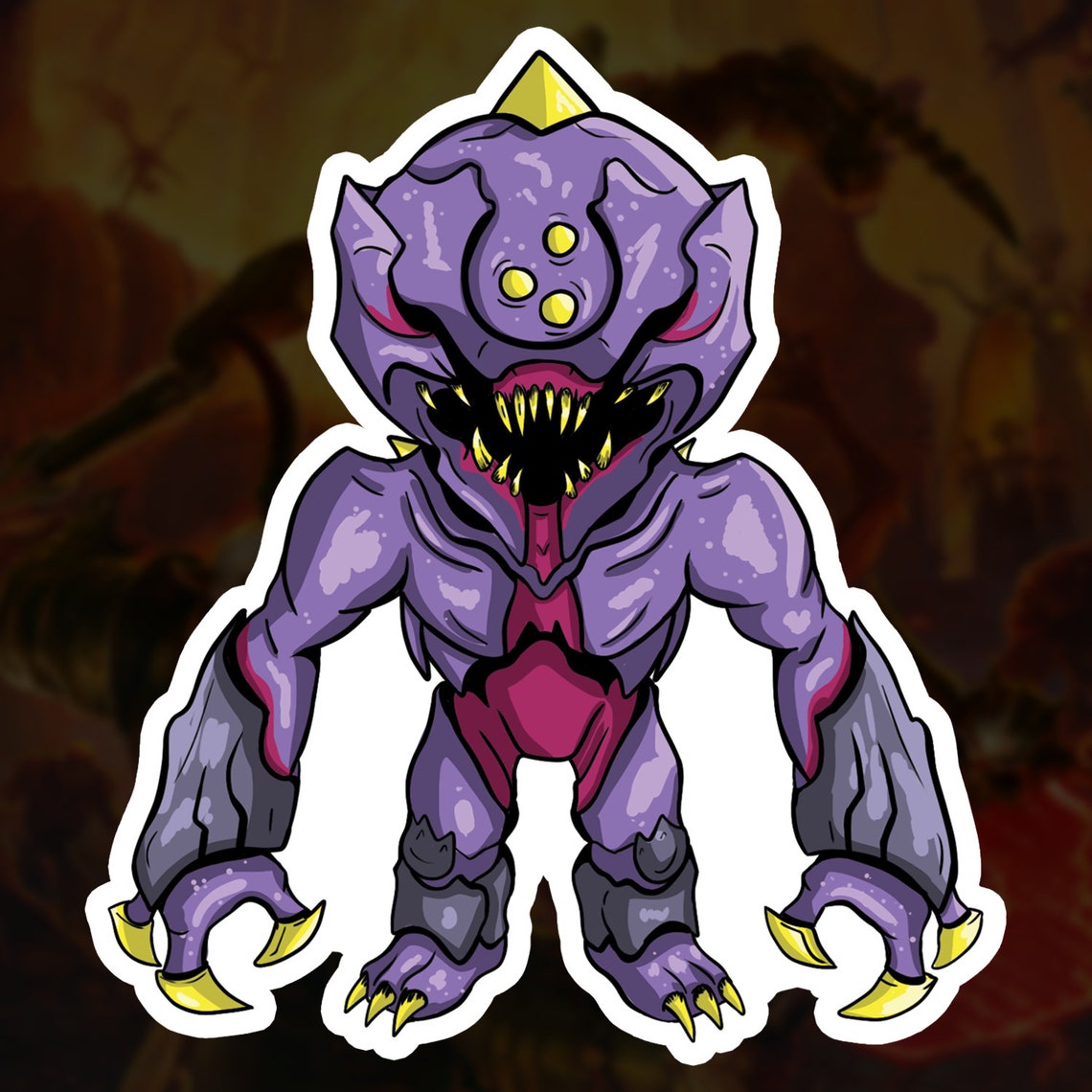 Prowler Demon Doom Eternal Die Cut Vinyl Sticker - Etsy