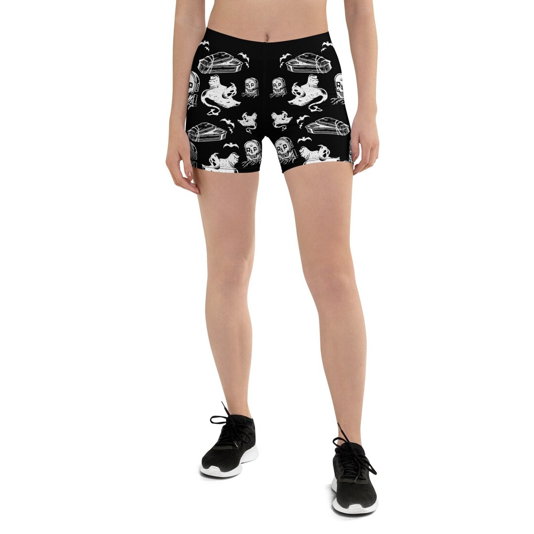 Spooky Graveyard Ghost Shorts - Etsy