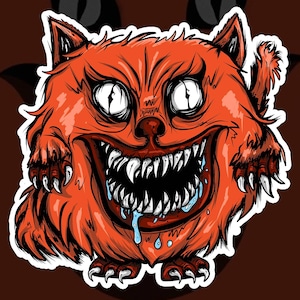 Hausu Cat Die Cut Vinyl Sticker - Etsy