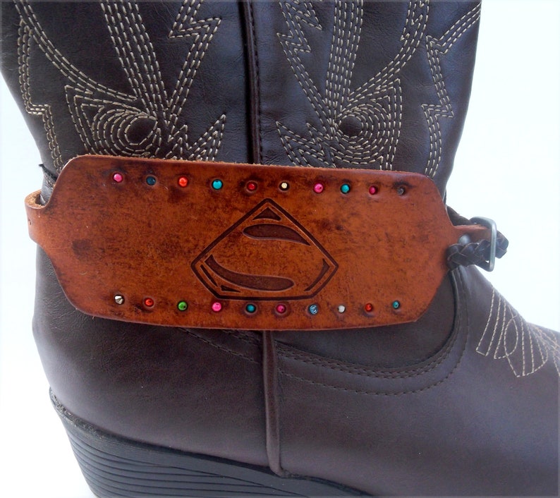 Genuine Leather Boot Belt Western Boot Bracelet Boot Chains | Etsy