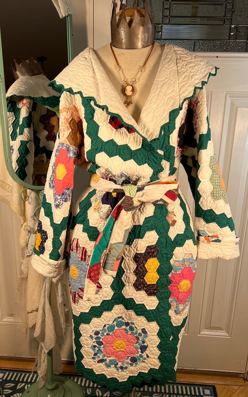 XL Vivid and Heavy grandmothers Flower Garden Duster Length - Etsy