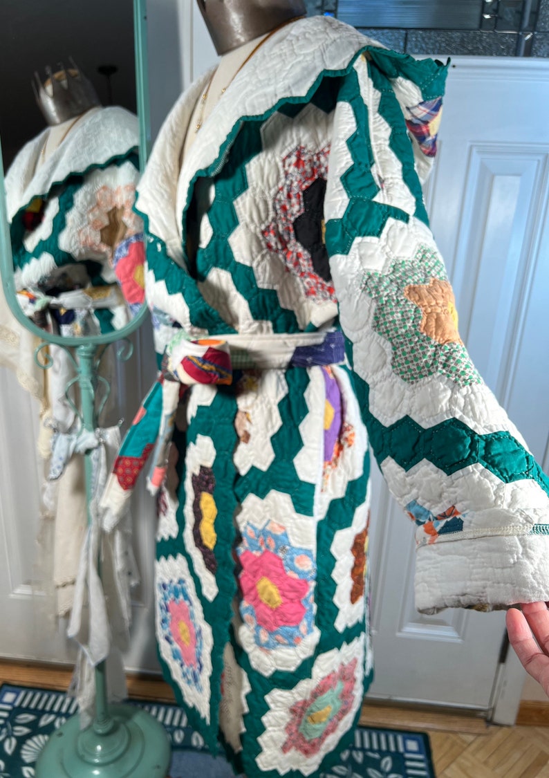 XL Vivid and Heavy grandmothers Flower Garden Duster Length - Etsy