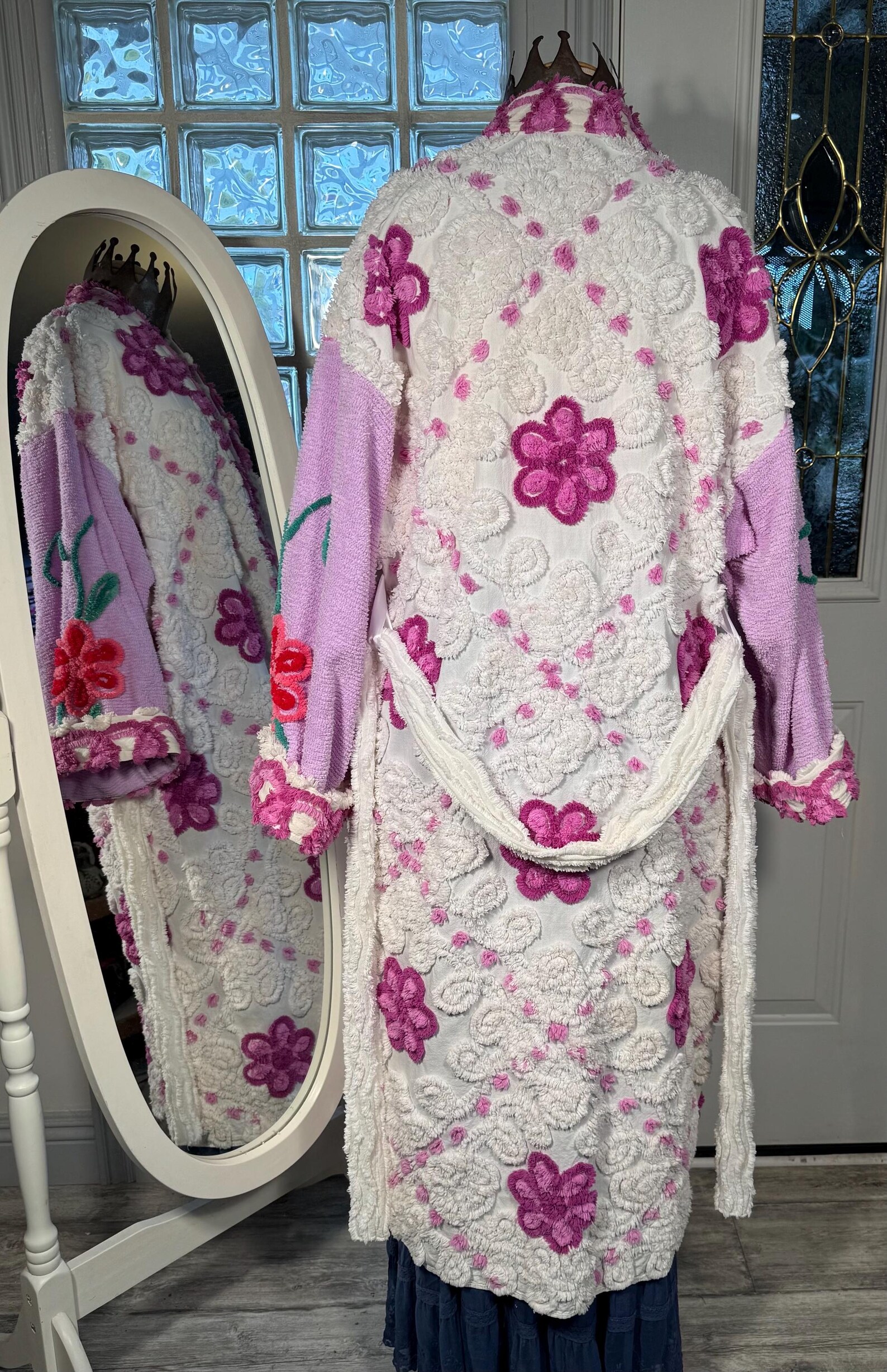 Medium Plush and Heavy “lavendar Nanny” Vintage Chenille Bathrobe ...