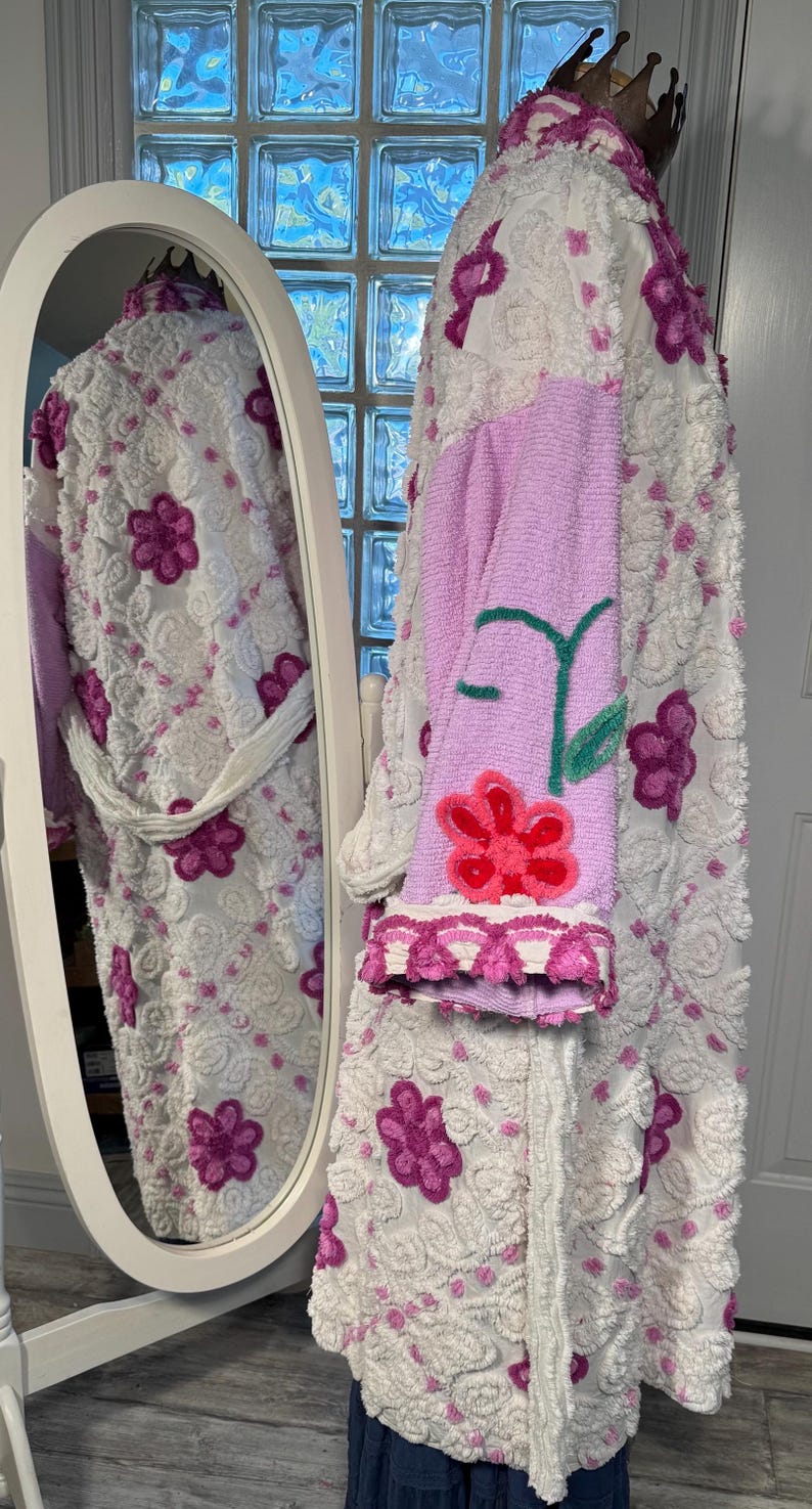 Medium Plush and Heavy “lavendar Nanny” Vintage Chenille Bathrobe ...
