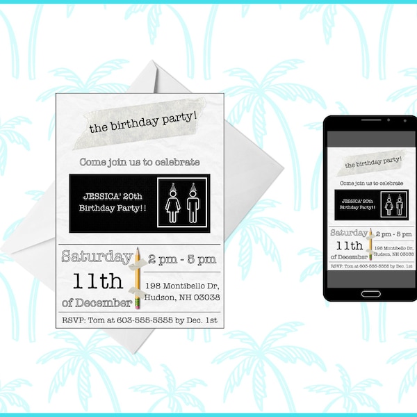 The Office Birthday Invite - Etsy