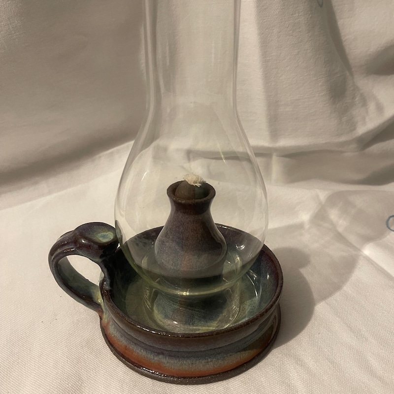 Pottery Oil Lamp - Etsy
