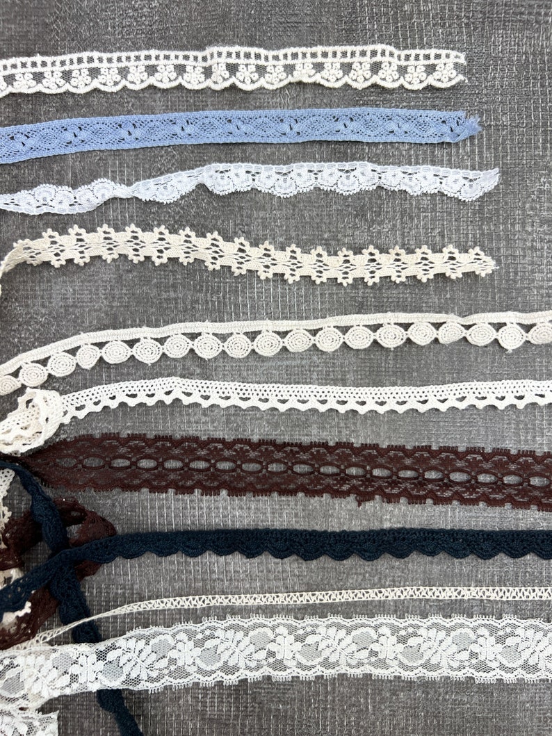Narrow Lace Trims Variety Trim Scrap Pack Scrap Bundle Pack 11 Pieces ...