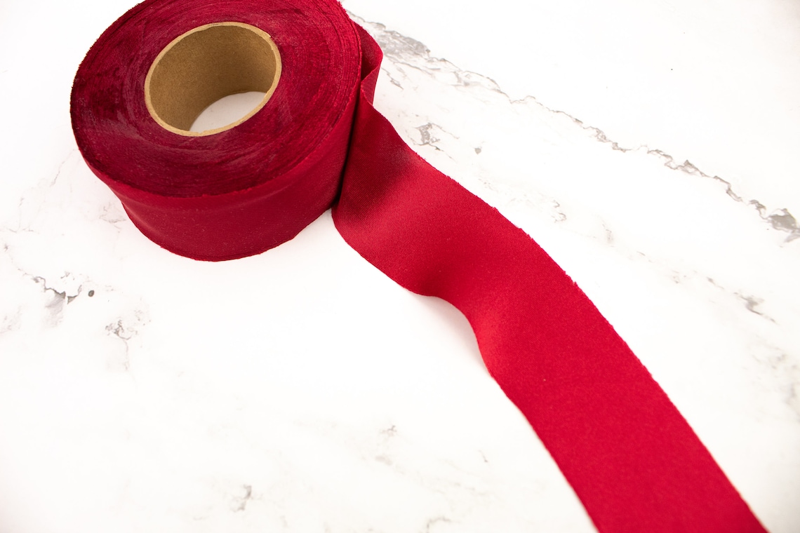 Red Satin Woven Bias Tape 1.25 Inches Width X 21 Yards Total BST00276 ...