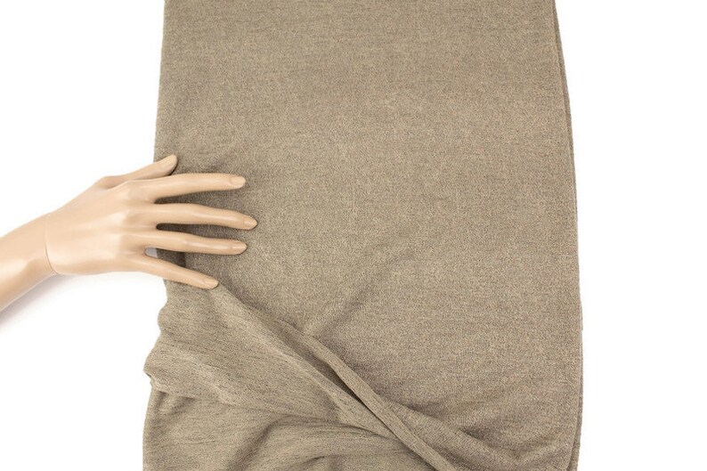 Heather Olive Brown Hacci Sweater Knit Fabric by the Yard - Etsy