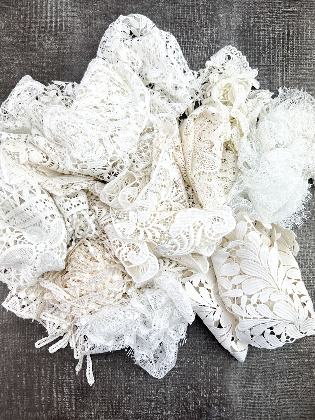 White Lace Trims Variety Trim Scrap Pack Scrap Bundle Pack 10 Pieces ...