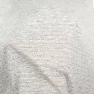 Heather Light Gray Fancy Stripe Sweater Knit Fabric 1 Yard and 21 ...