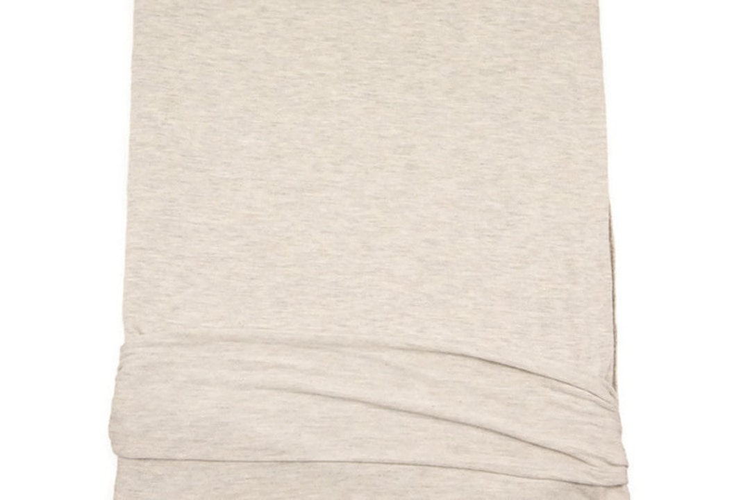 Heather Light Beige Baby French Terry Knit Fabric Remnant 2 Yards ...