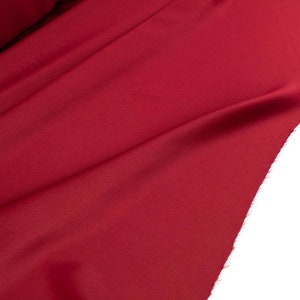 Deep Red Crepe Back Satin Fabric Designer Fabric Polyester by the Yard ...
