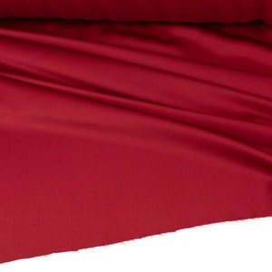 Deep Red Crepe Back Satin Fabric Designer Fabric Polyester by the Yard ...