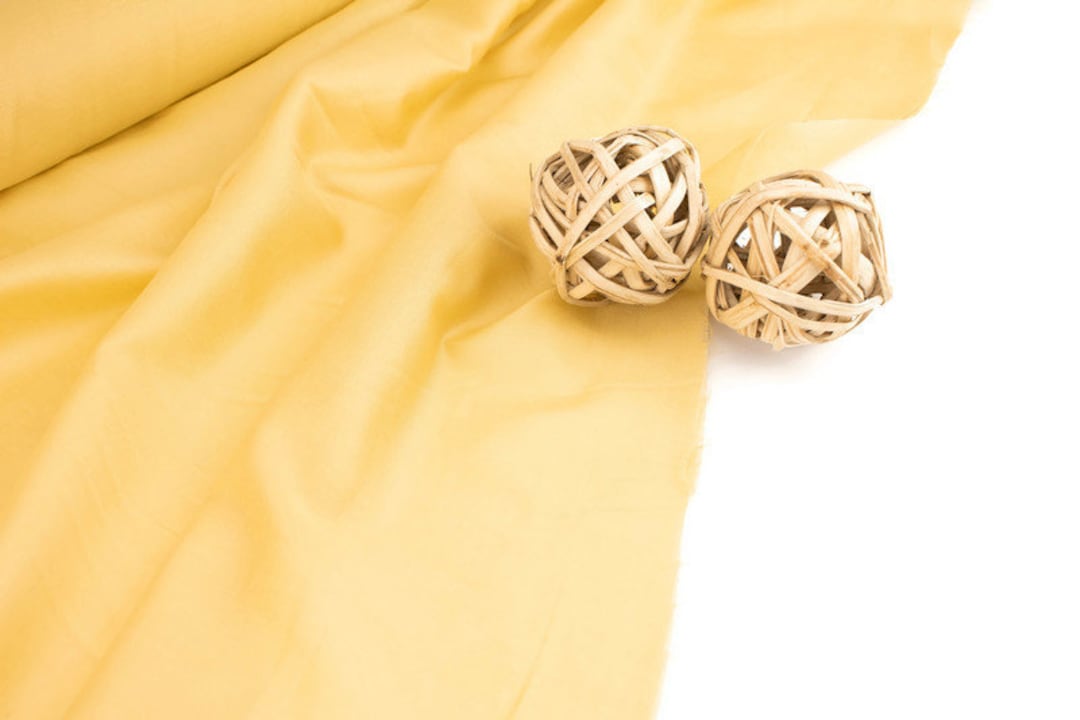 Deep Yellow Cotton Pique Fabric: Semi Sheer Swiss Designer Fabric - Etsy