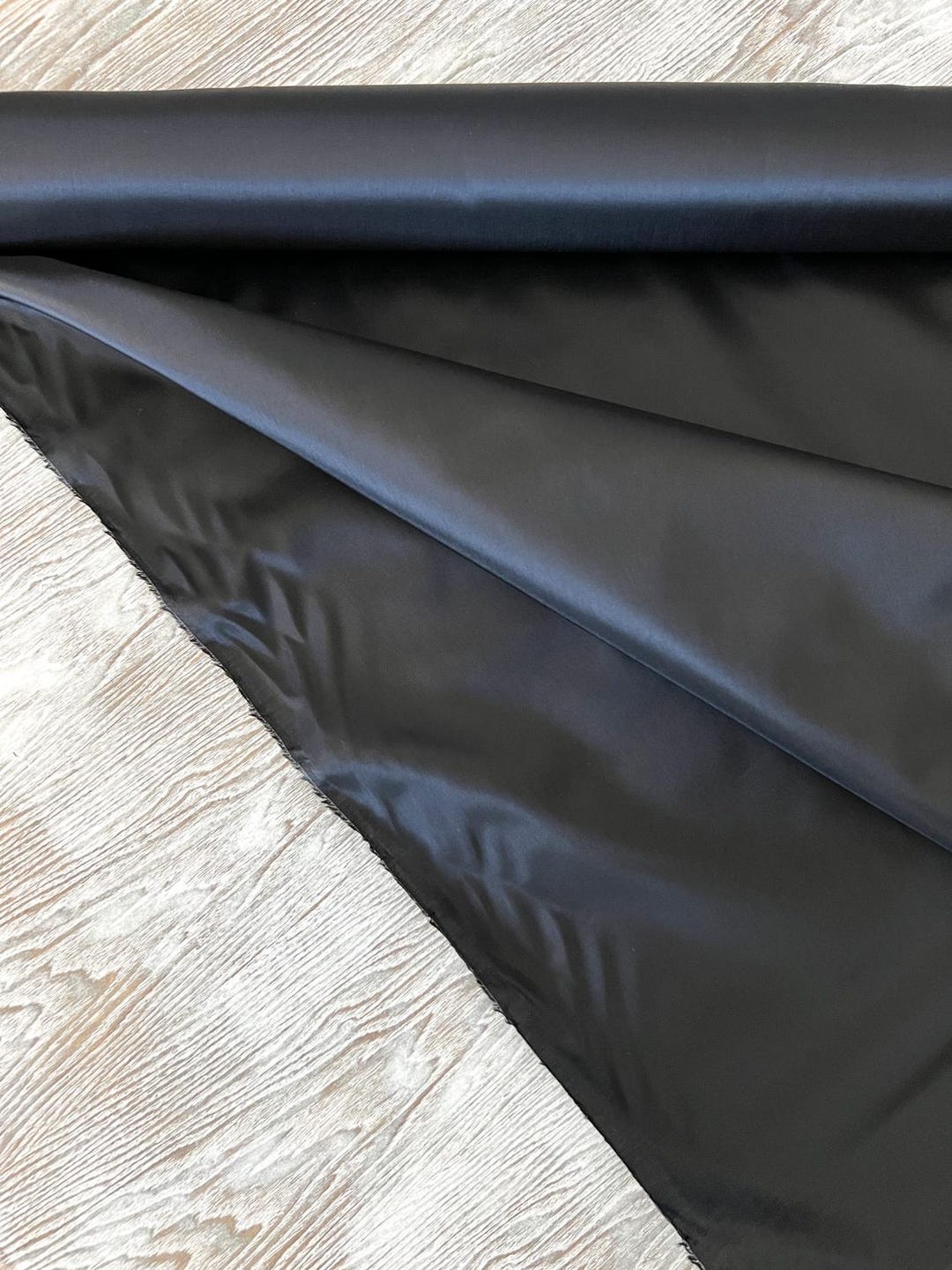 Black Taffeta Lining Fabric: Stiff Polyester Designer Deadstock - Etsy