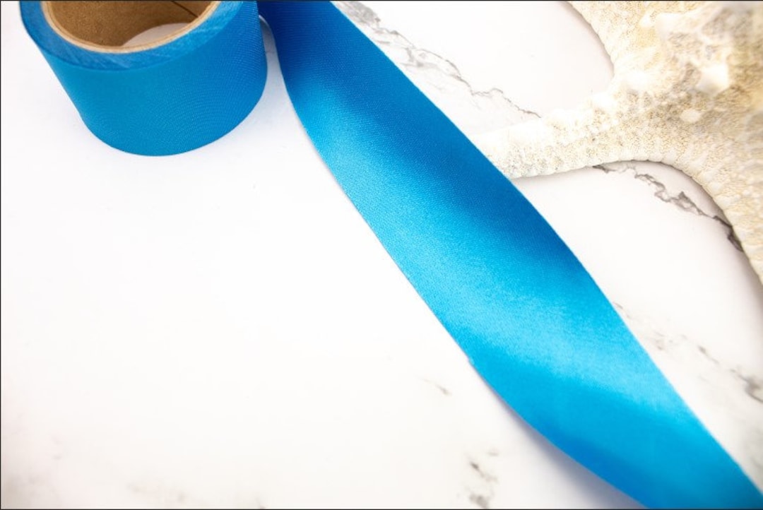 Blue Heavy Satin Woven Bias Tape 1.25 Inches Width X 7 Yards Total - Etsy