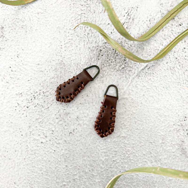 Leather Zipper Pull - Etsy