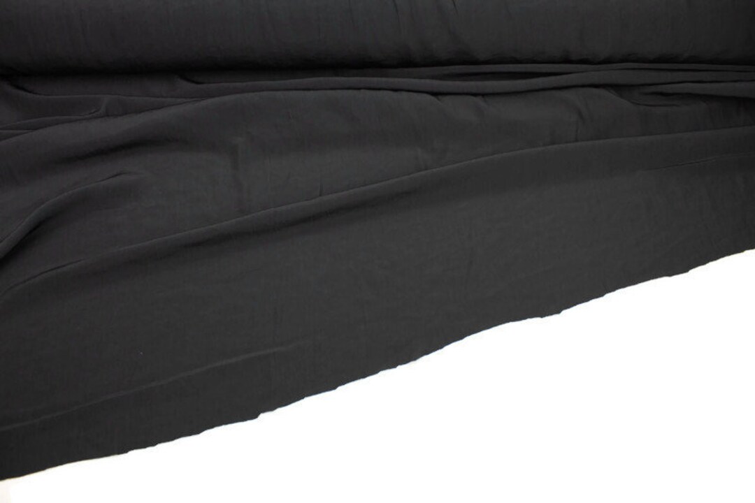 Washed Black Lightweight Woven Fabric: Soft Drape, Flowy Material - Etsy