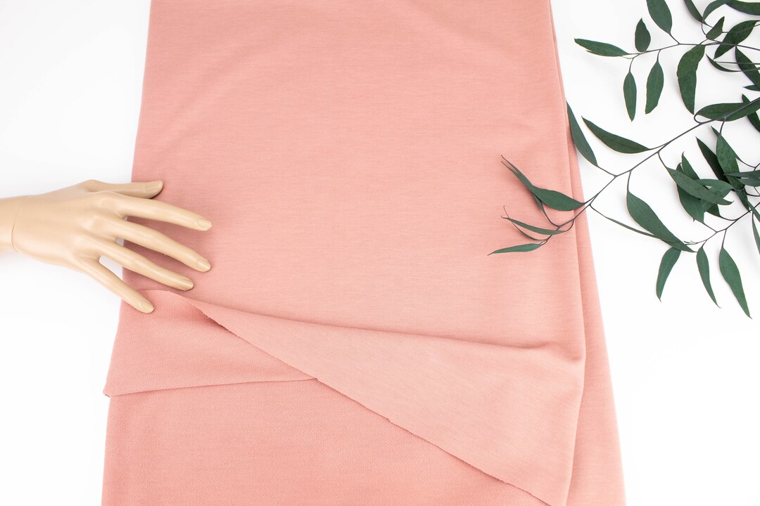 Blush Rose Baby French Terry Knit Fabric by the Yard - Etsy